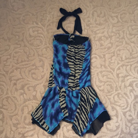 Kimikal | Tops | Kimikal Fun Aqua Bluepurple Animal Striped Tunic ...